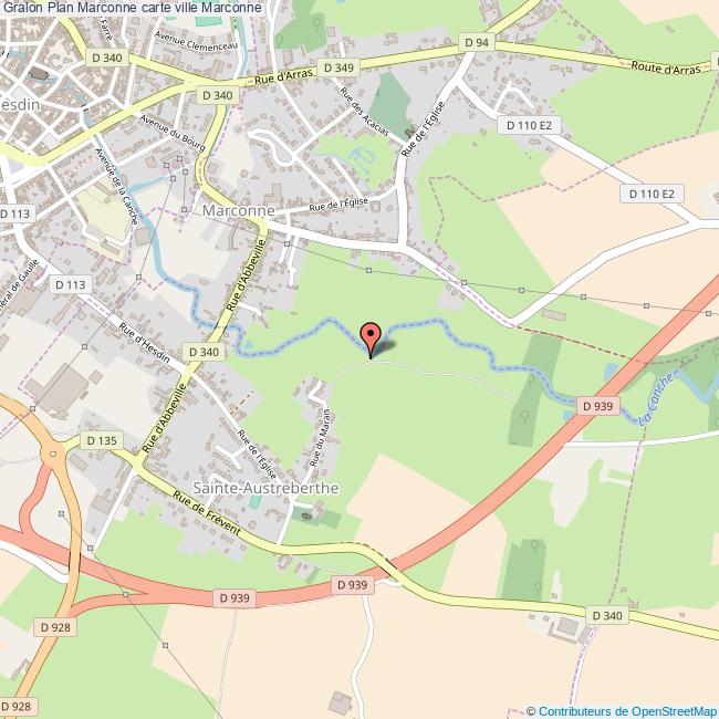 Plan Marconne carte ville Marconne