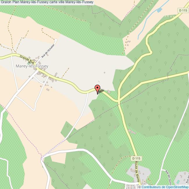 Plan Marey-lès-Fussey carte ville Marey-lès-Fussey