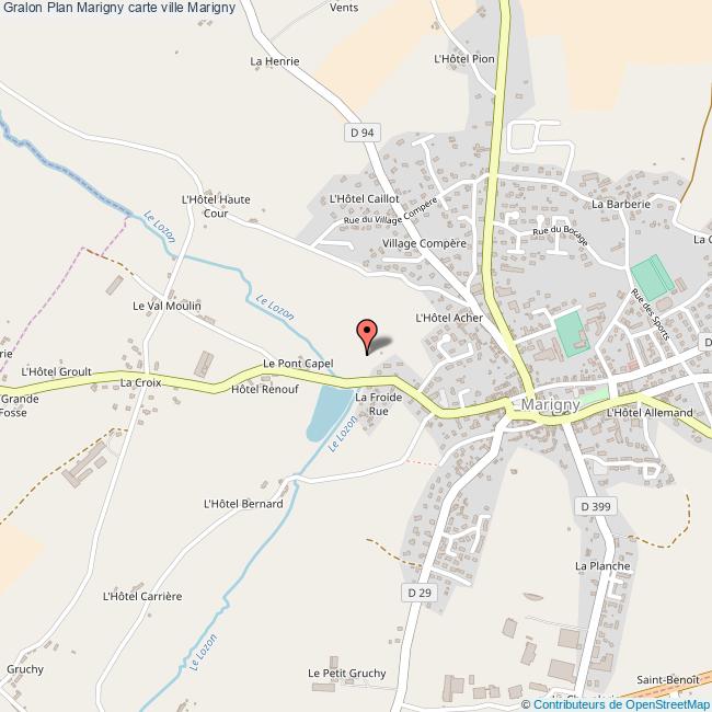 Plan Marigny carte ville Marigny