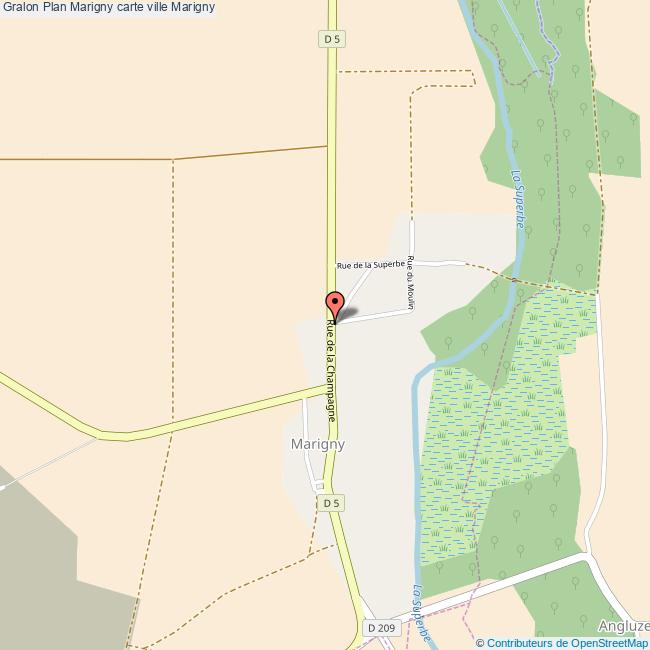 Plan Marigny carte ville Marigny