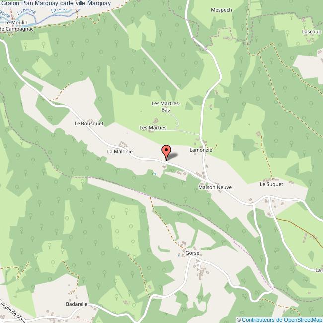 Plan Marquay carte ville Marquay
