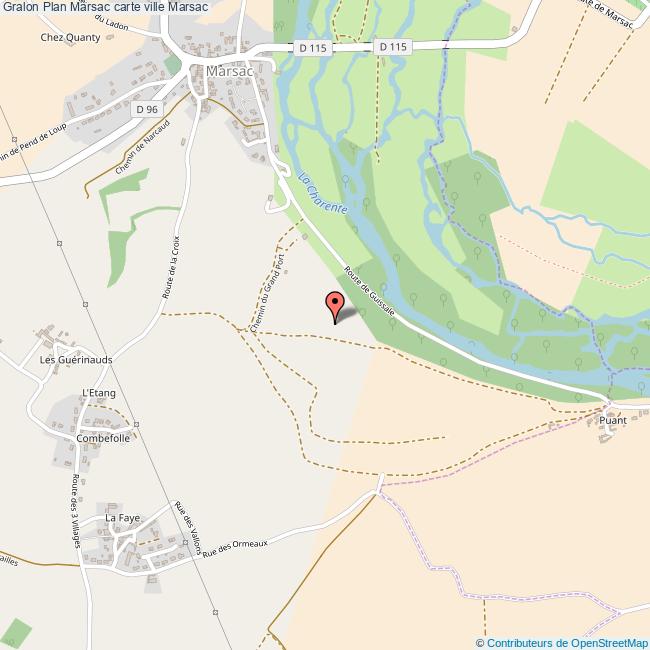 Plan Marsac carte ville Marsac