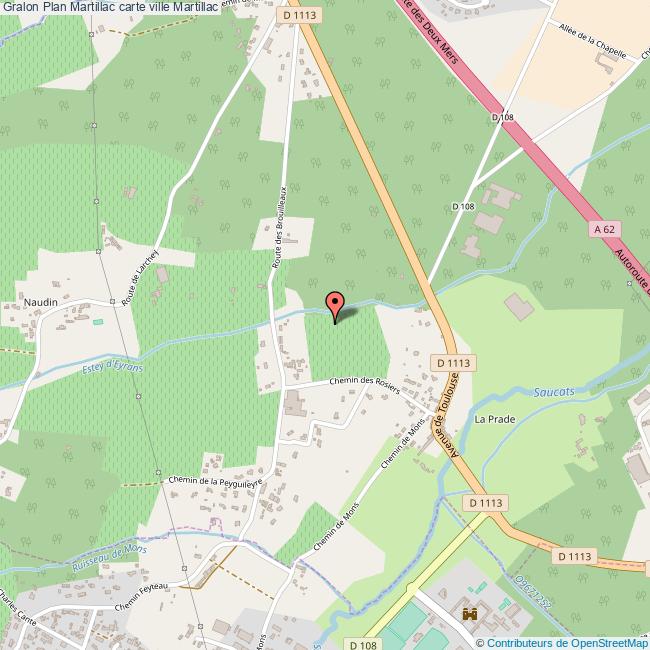 Plan Martillac carte ville Martillac