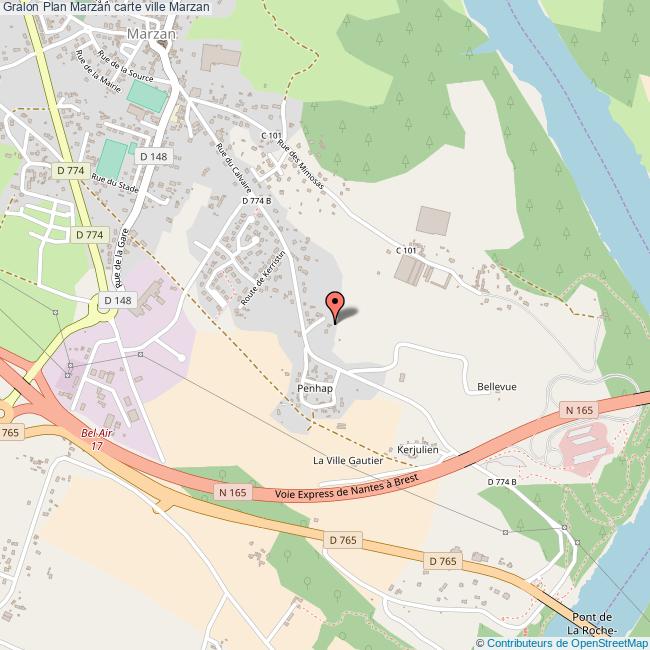 Plan Marzan carte ville Marzan