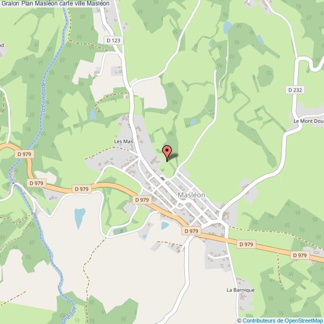 Plan Masléon carte ville Masléon