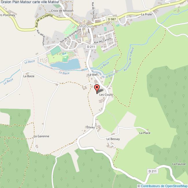 Plan Matour carte ville Matour