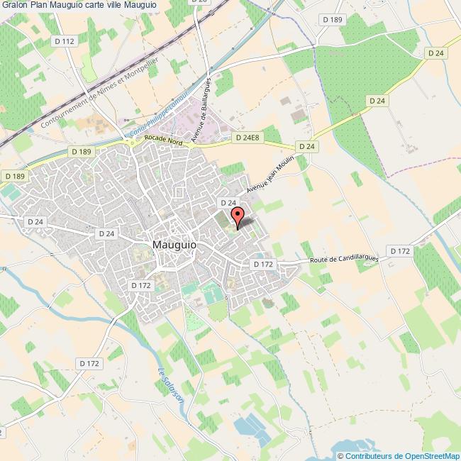 Plan Mauguio carte ville Mauguio