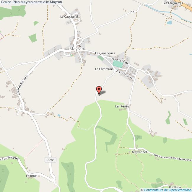 Plan Mayran carte ville Mayran