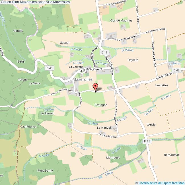 Plan Mazerolles carte ville Mazerolles