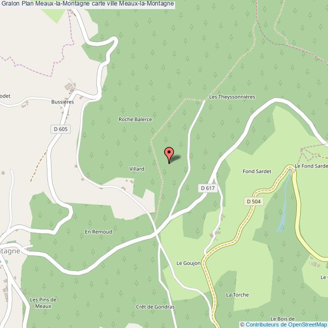 Plan Meaux-la-Montagne carte ville Meaux-la-Montagne