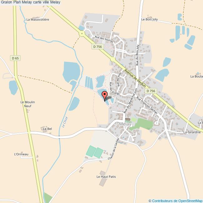 Plan Melay carte ville Melay