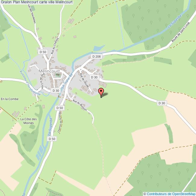 Plan Melincourt carte ville Melincourt