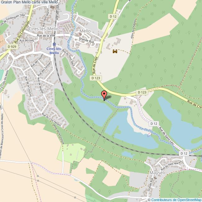 Plan Mello carte ville Mello