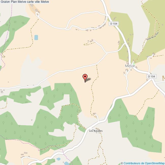 Plan Melve carte ville Melve