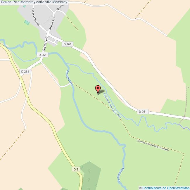 Plan Membrey carte ville Membrey