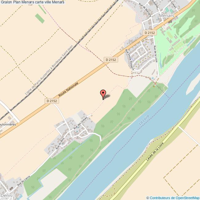 Plan Menars carte ville Menars