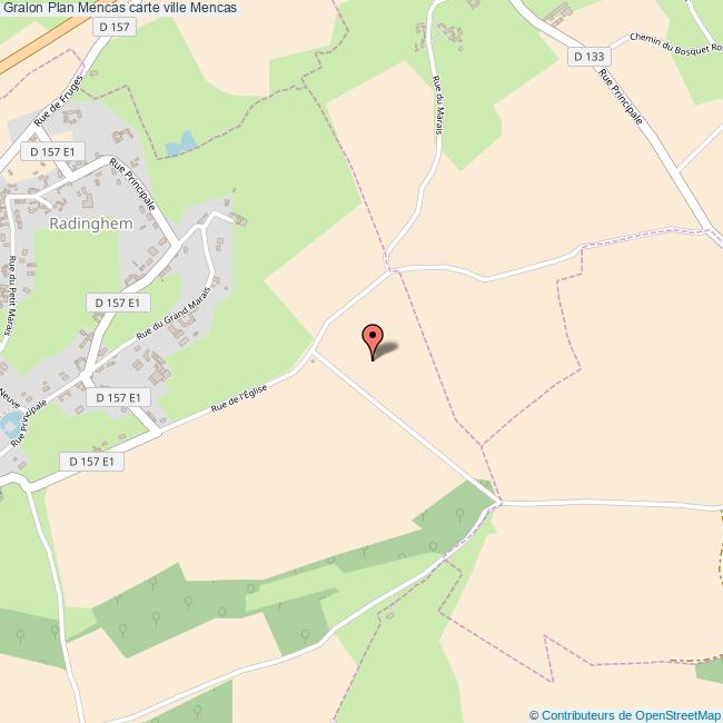 Plan Mencas carte ville Mencas