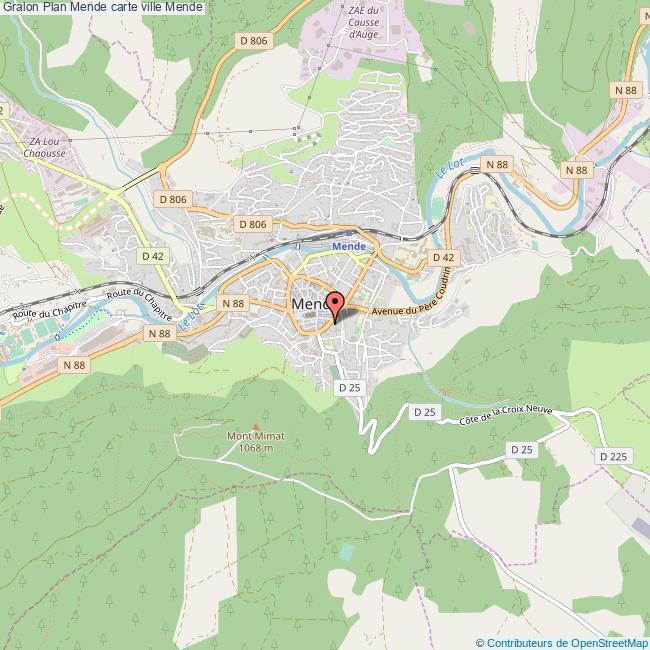 Plan Mende carte ville Mende