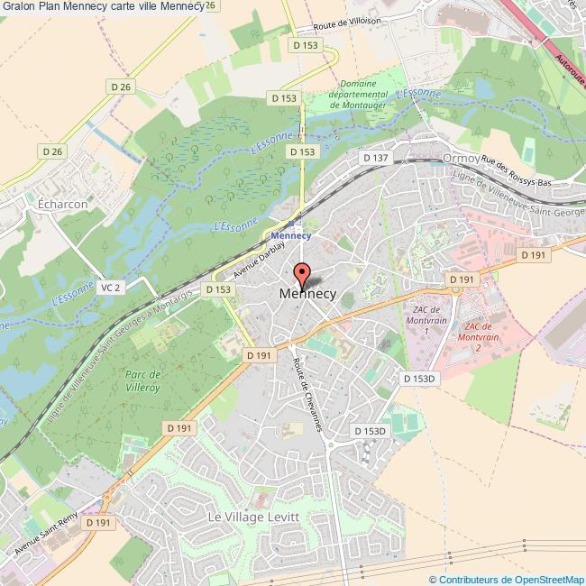 Plan Mennecy carte ville Mennecy