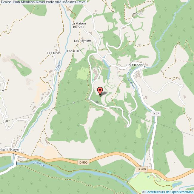 Plan Méolans-Revel carte ville Méolans-Revel