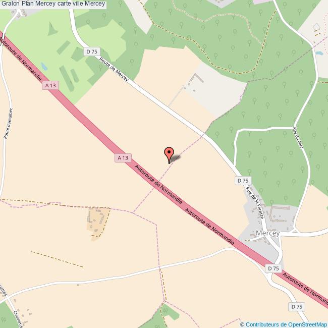 Plan Mercey carte ville Mercey
