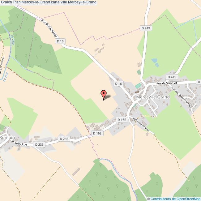 Plan Mercey-le-Grand carte ville Mercey-le-Grand