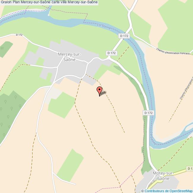 Plan Mercey-sur-Saône carte ville Mercey-sur-Saône