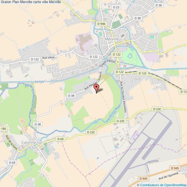 Plan Merville carte ville Merville