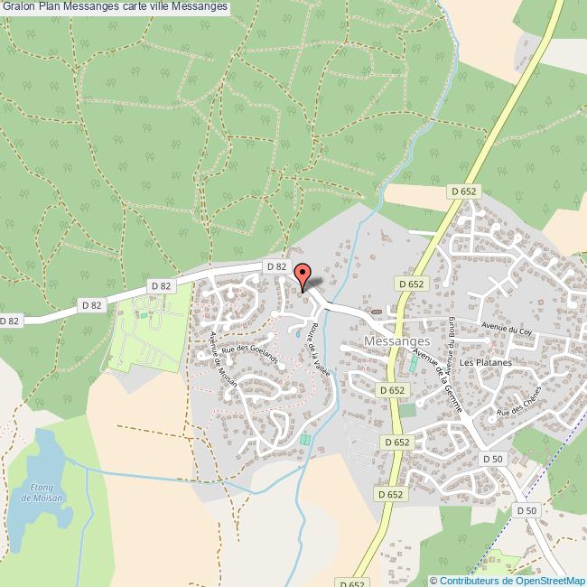 Plan Messanges carte ville Messanges
