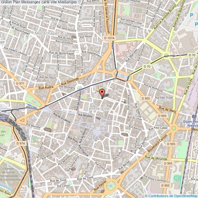 Plan Messanges carte ville Messanges