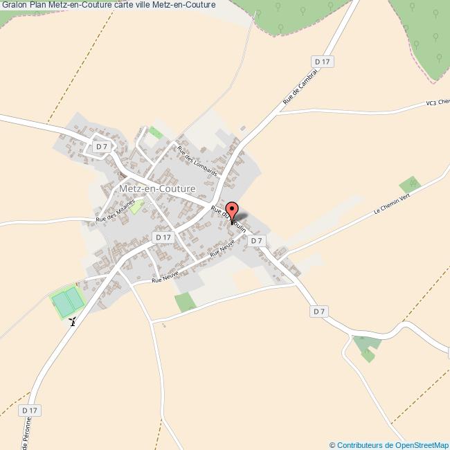 Plan Metz-en-Couture carte ville Metz-en-Couture