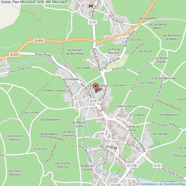 Plan Meursault carte ville Meursault