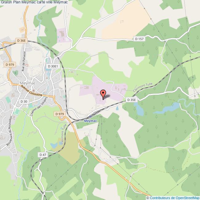 Plan Meymac carte ville Meymac