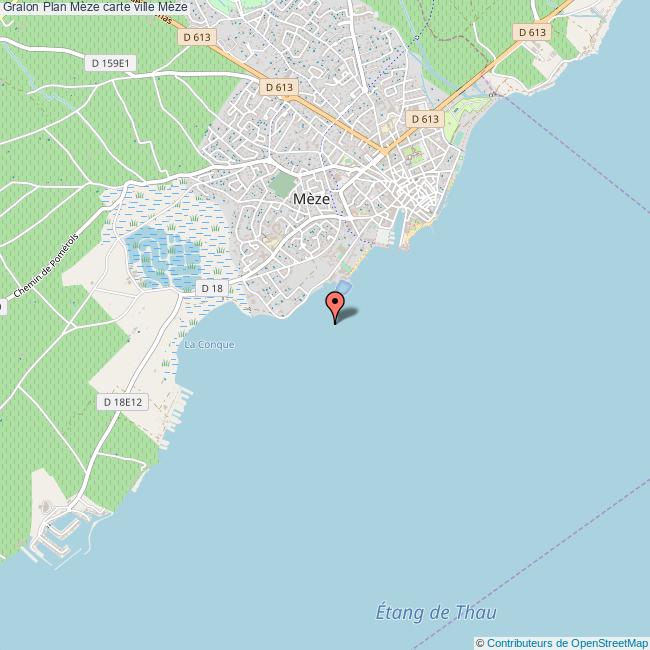 Plan Mèze carte ville Mèze