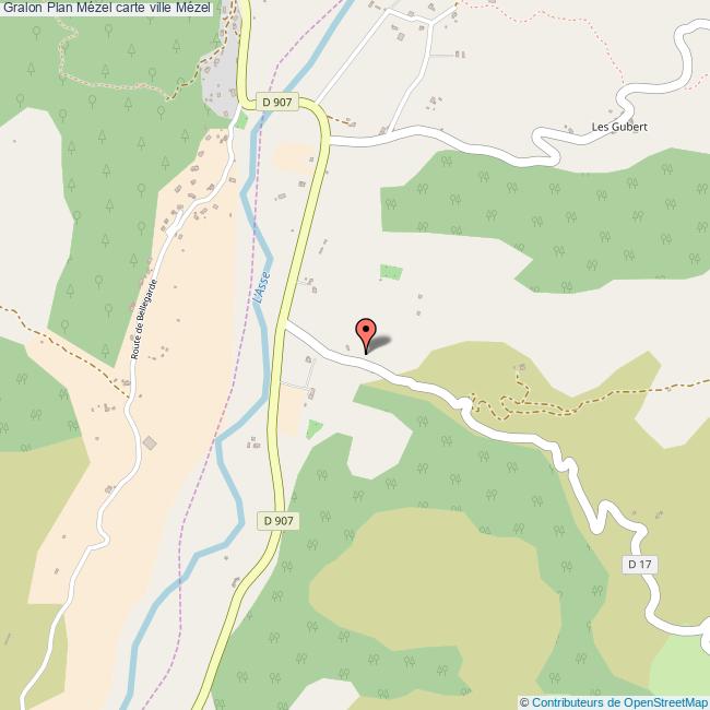 Plan Mézel carte ville Mézel