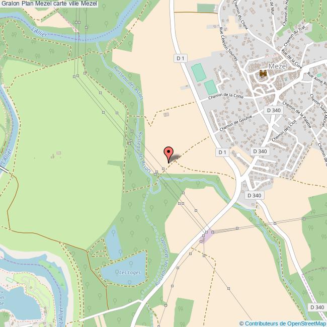 Plan Mezel carte ville Mezel