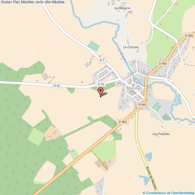 Plan Mézilles carte ville Mézilles