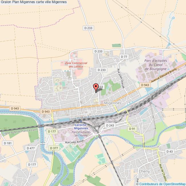 Plan Migennes carte ville Migennes