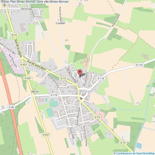 Plan Miniac-Morvan carte ville Miniac-Morvan