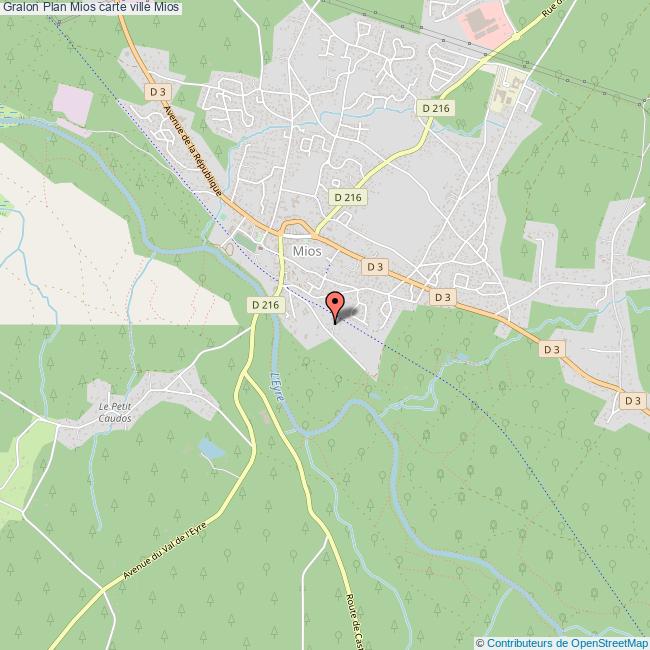 Plan Mios carte ville Mios