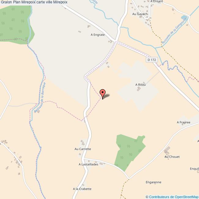 Plan Mirepoix carte ville Mirepoix