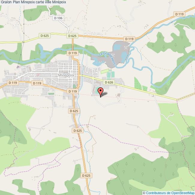 Plan Mirepoix carte ville Mirepoix