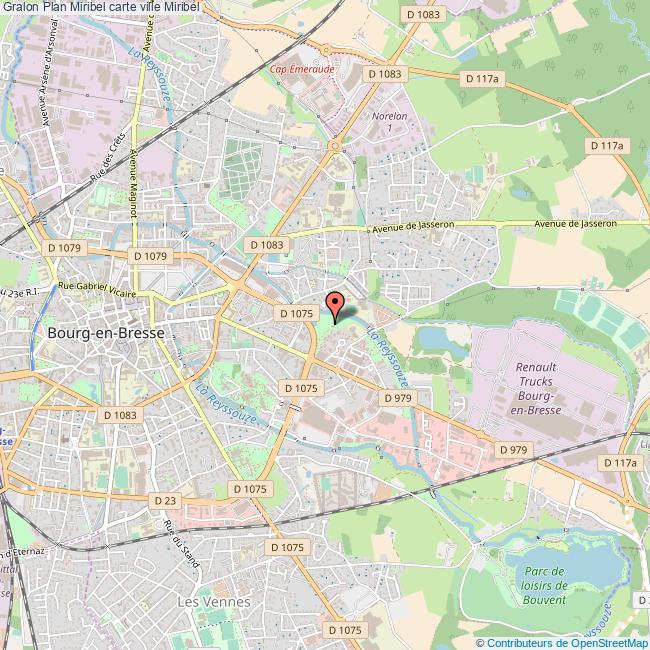 Plan Miribel carte ville Miribel