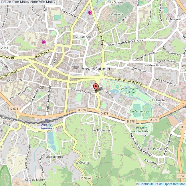 Plan Molay carte ville Molay