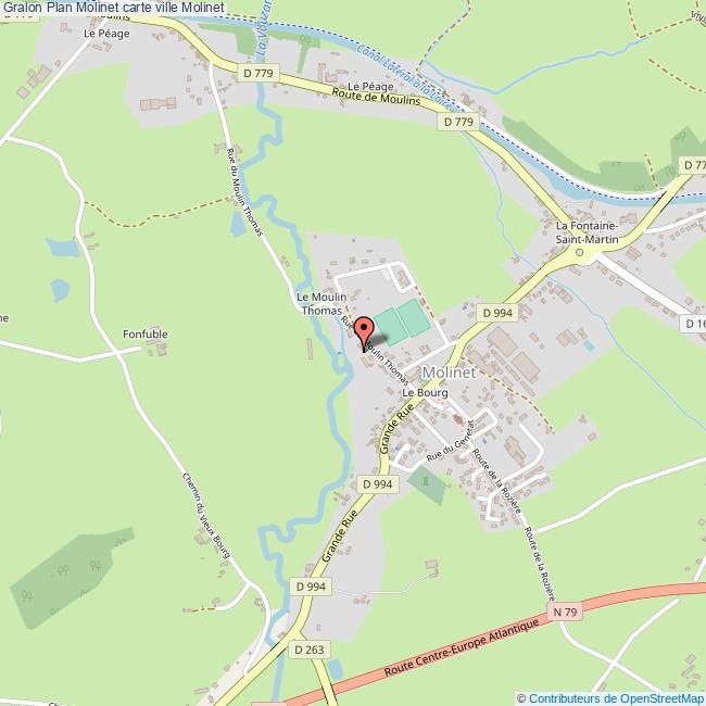Plan Molinet carte ville Molinet