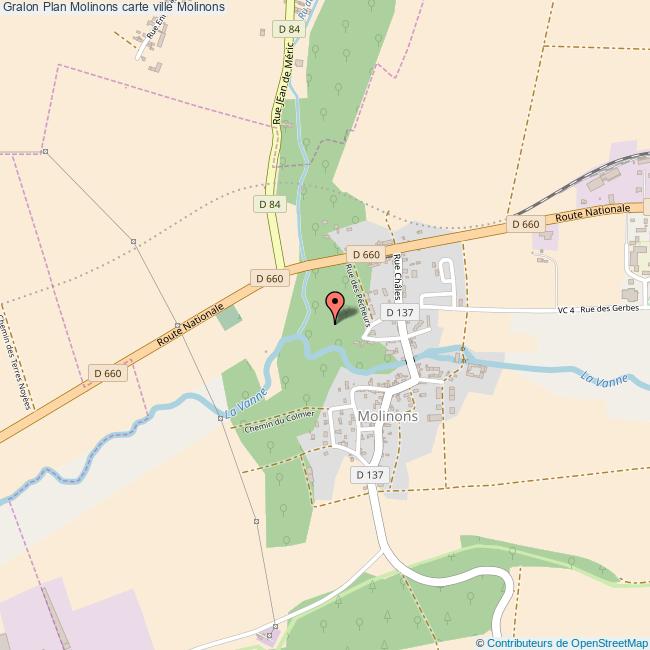Plan Molinons carte ville Molinons