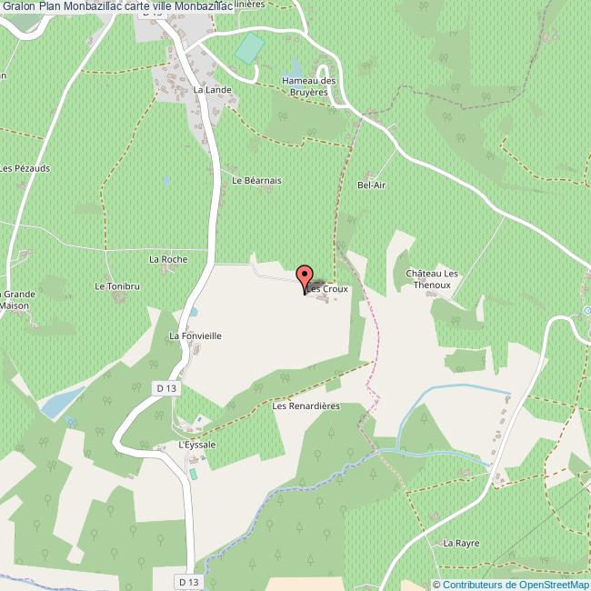 Plan Monbazillac carte ville Monbazillac