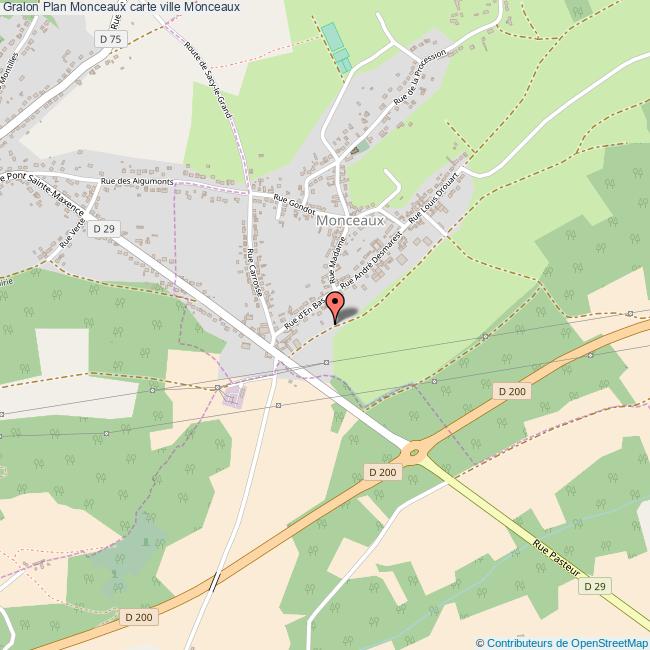 Plan Monceaux carte ville Monceaux