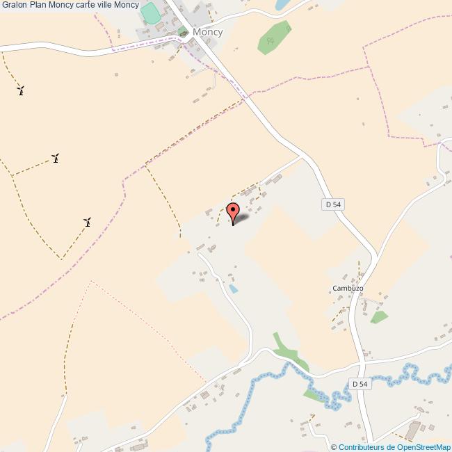Plan Moncy carte ville Moncy