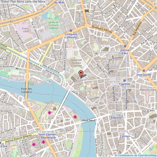 Plan Mons carte ville Mons